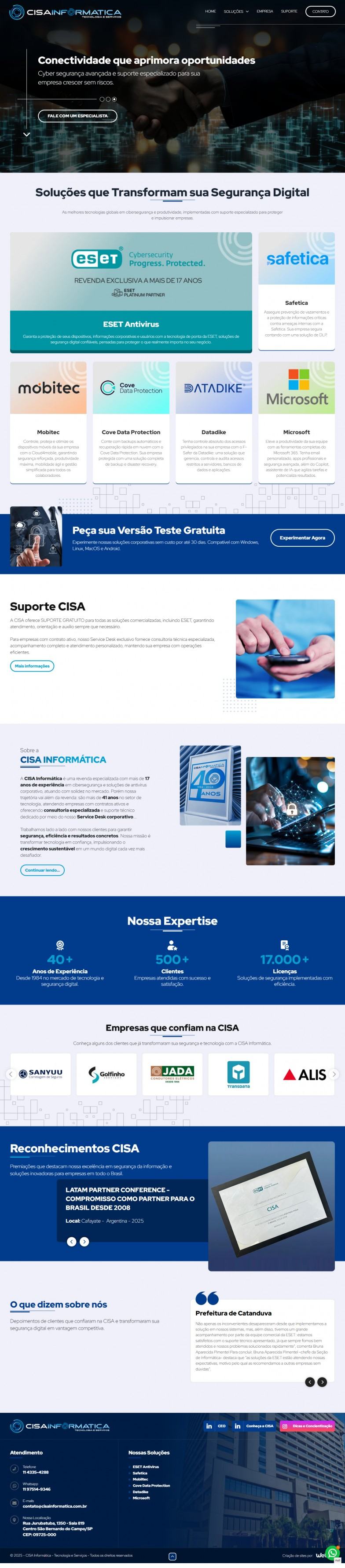 Criação de Sites para Empresas de Informática, Suporte e TI | WebCis